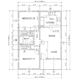 2d Plan and elevation illustration - Visual 3 Dwell